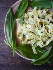 Simple and quick ramp (wild garlic) pasta recipe - SimplyBeyondHerbs