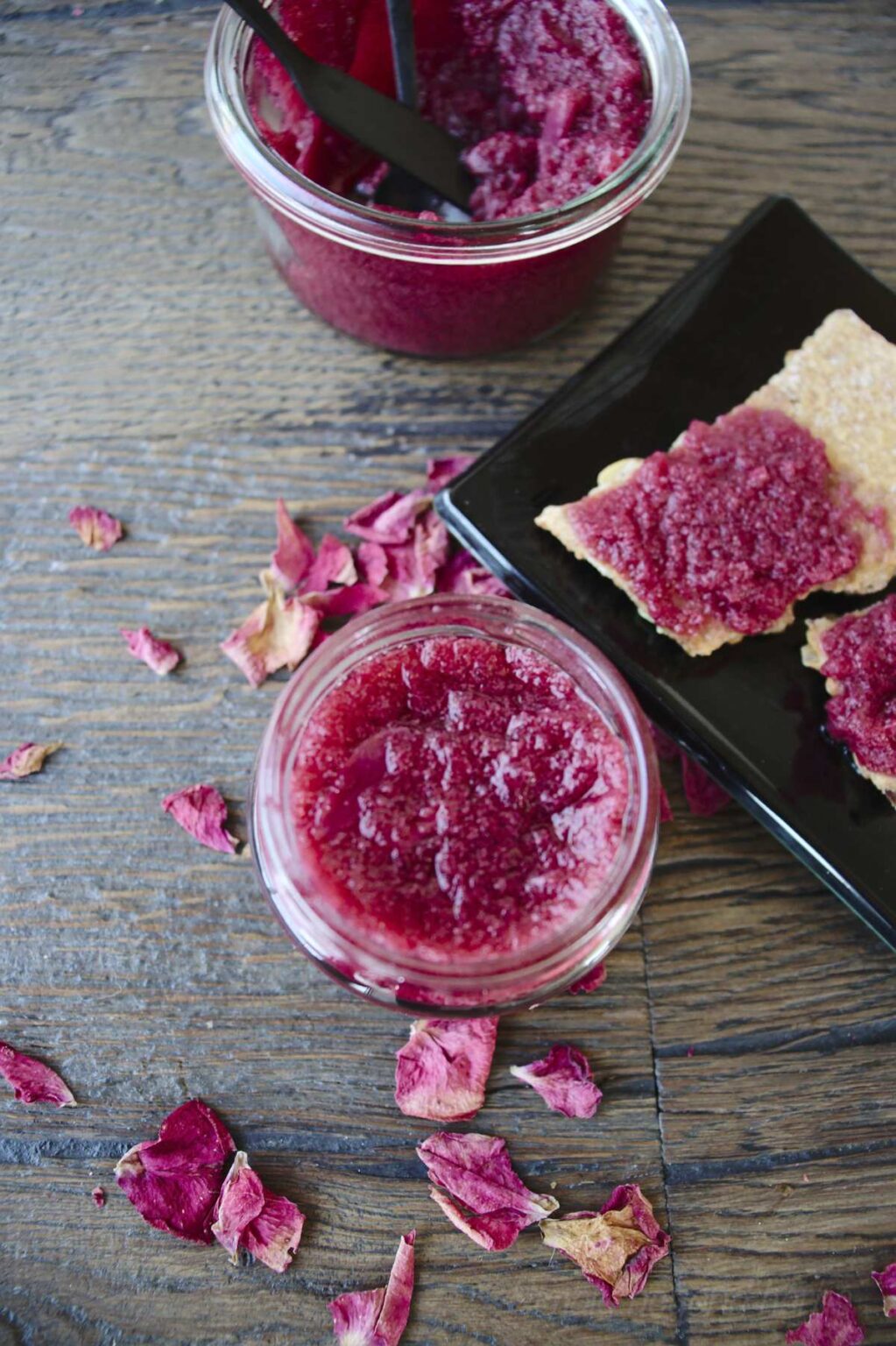 Rose petal jam with fresh or dried roses - SimplyBeyondHerbs