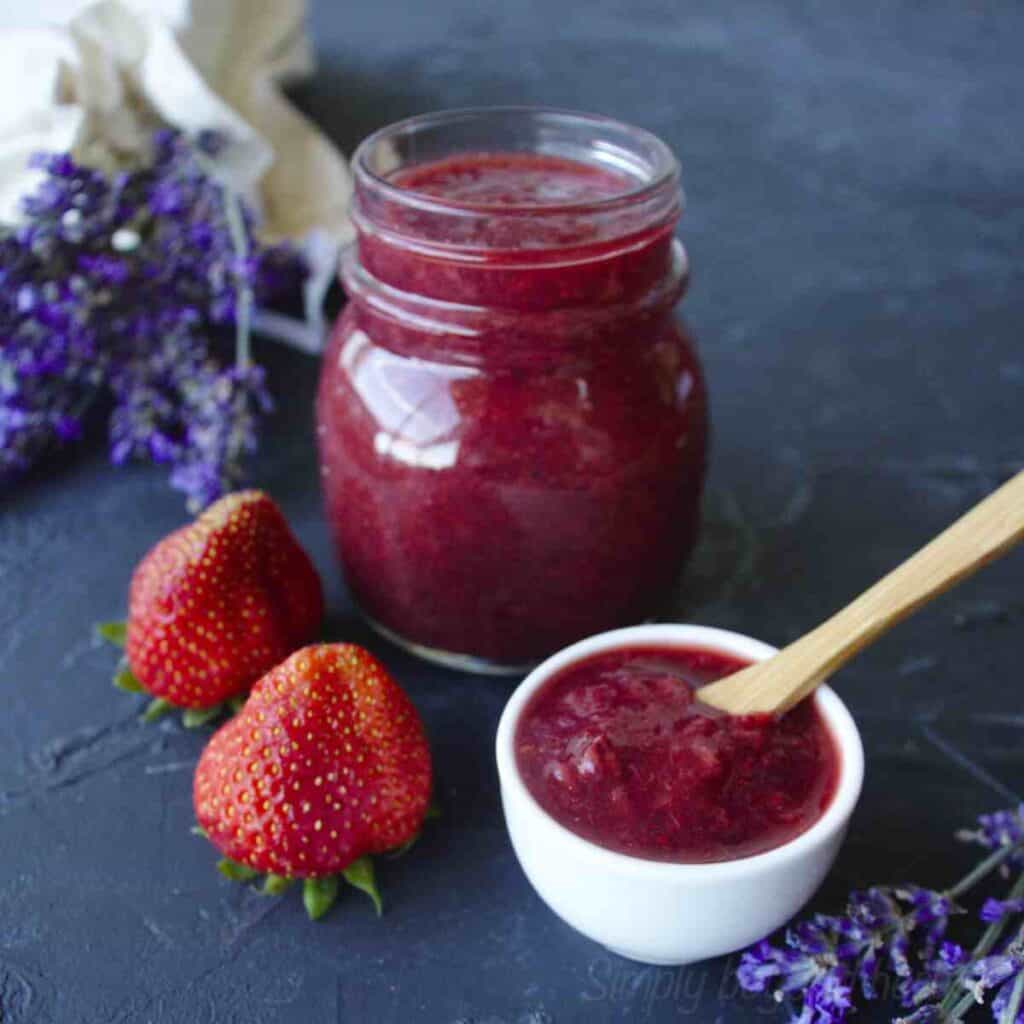 Strawberry lavender jam - the healthy way - SimplyBeyondHerbs