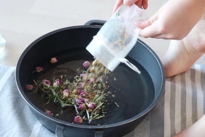 DIY foot bath with herbs - SimplyBeyondHerbs