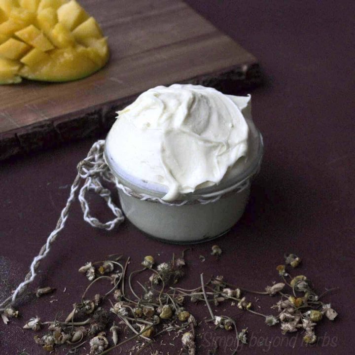 Whipped mango butter for body and hair - SimplyBeyondHerbs