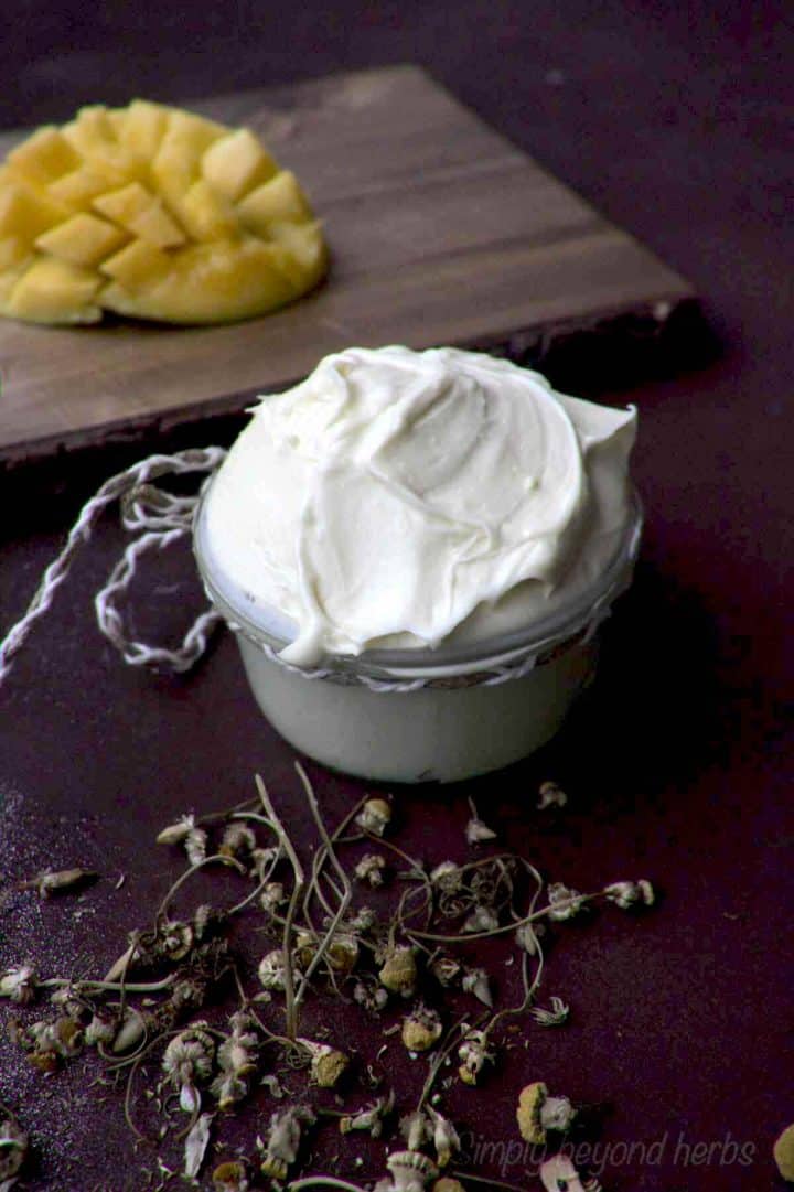 Whipped mango butter for body and hair - SimplyBeyondHerbs