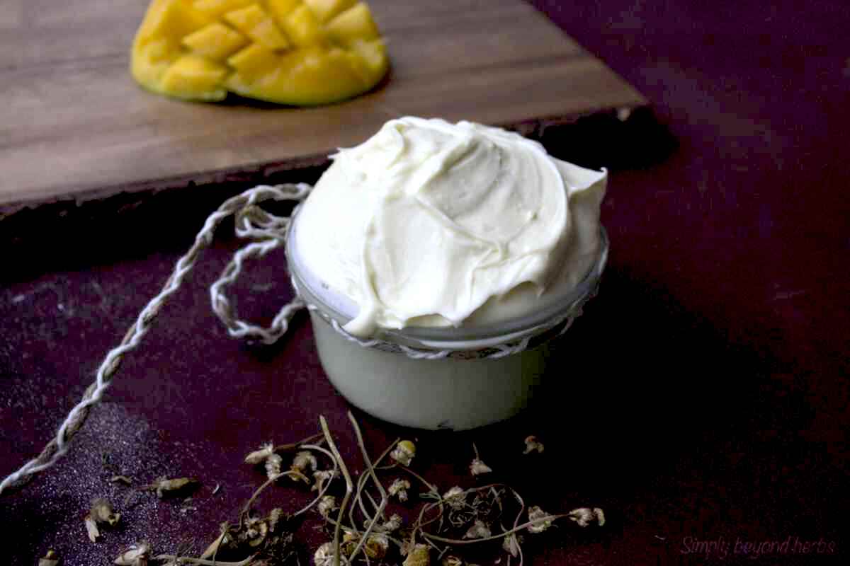 Whipped mango butter for body and hair - SimplyBeyondHerbs