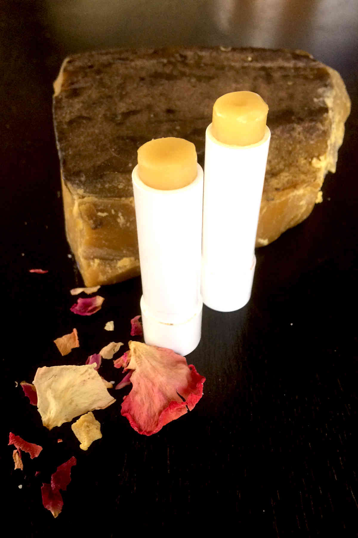 DIY rose lip balm - SimplyBeyondHerbs