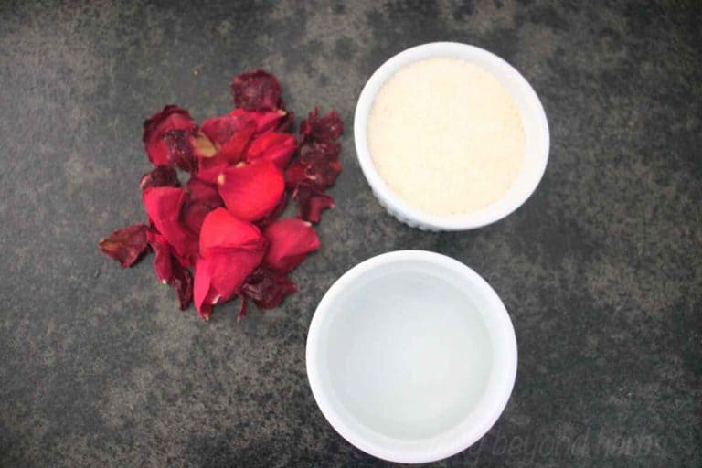 Rose cordial recipe (simple rose syrup) - SimplyBeyondHerbs