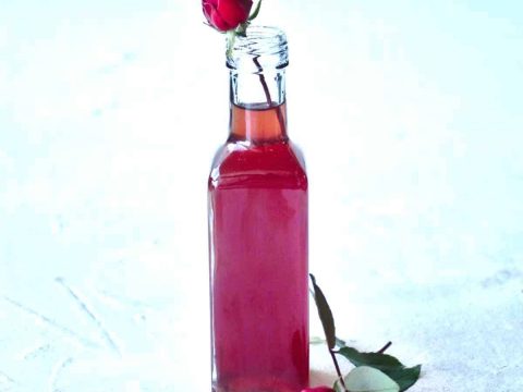 Rose cordial recipe (simple rose syrup) - SimplyBeyondHerbs