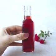 Rose cordial recipe (simple rose syrup) - SimplyBeyondHerbs
