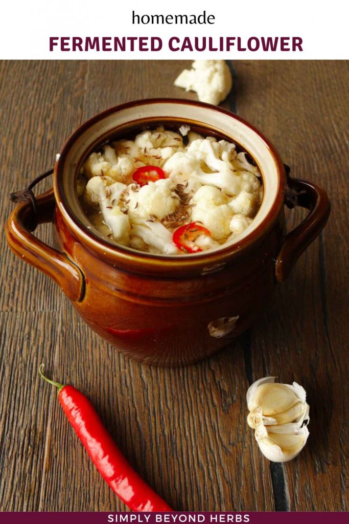 Fermented Cauliflower: Lacto-fermented with Probiotics - SimplyBeyondHerbs