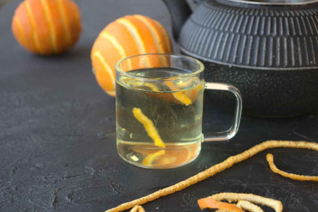 Orange peel tea made of fresh or dried peel - SimplyBeyondHerbs
