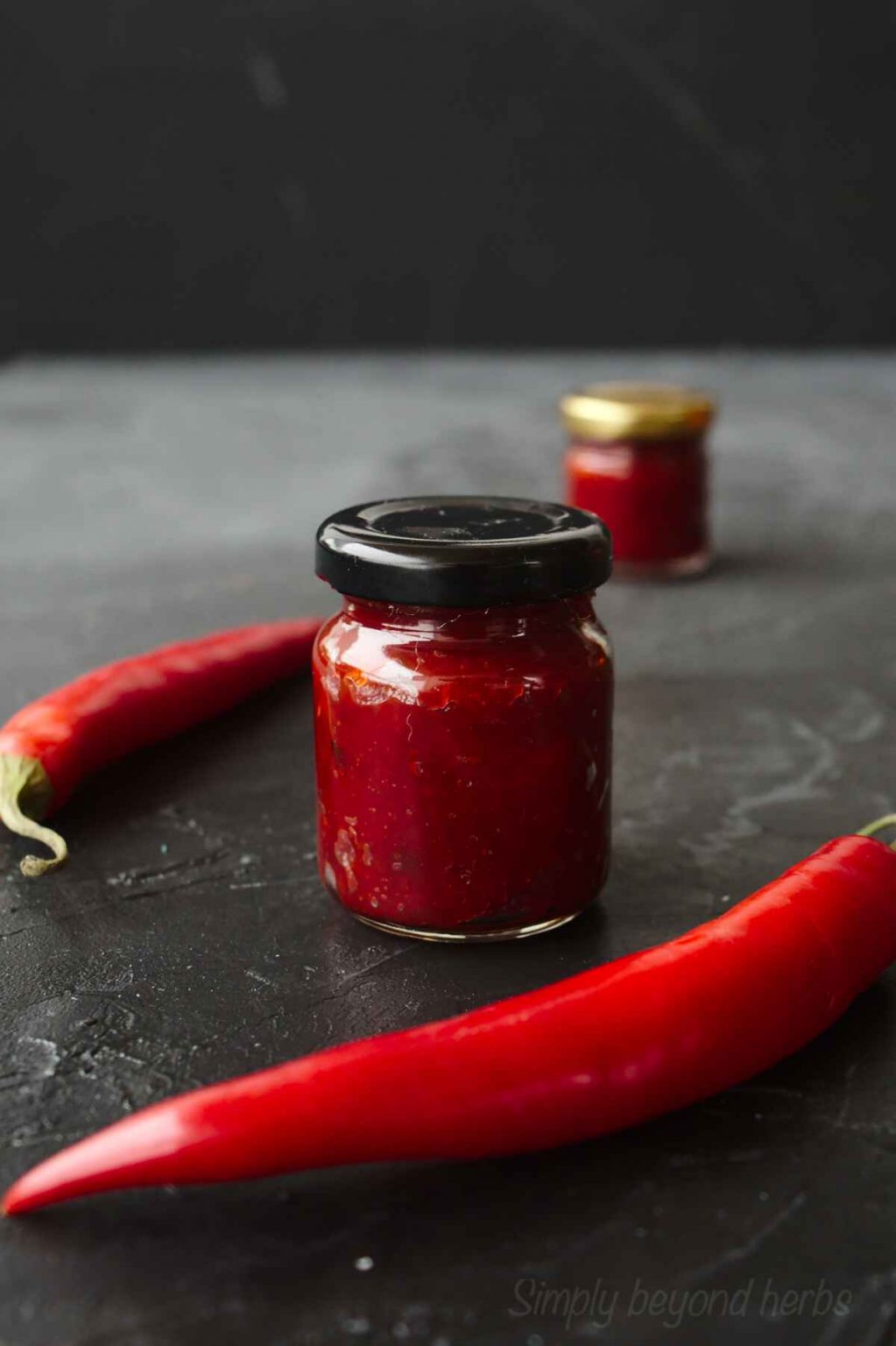 Sweet and spicy Red pepper jam recipe - SimplyBeyondHerbs