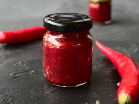 Sweet and spicy Red pepper jam recipe - SimplyBeyondHerbs