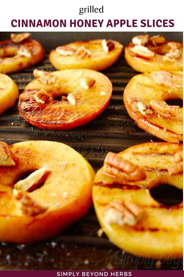 Easy Grilled apples with cinnamon and honey - SimplyBeyondHerbs