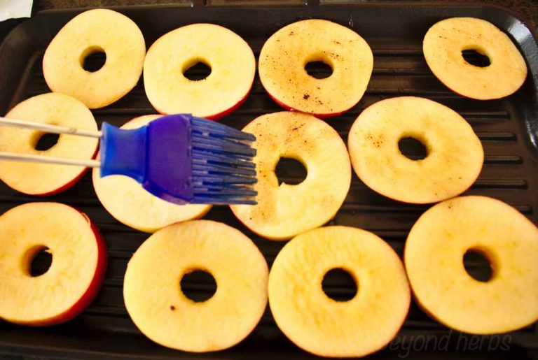 Easy Grilled apples with cinnamon and honey - SimplyBeyondHerbs