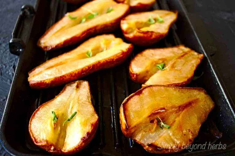 Easy Grilled pears recipe - SimplyBeyondHerbs