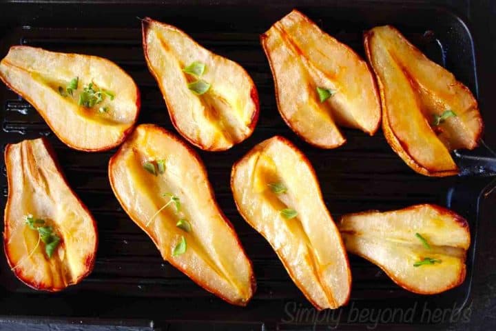 Easy Grilled pears recipe - SimplyBeyondHerbs