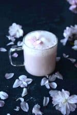 Sakura Latte at home: Cherry blossom drink - SimplyBeyondHerbs