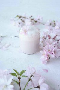 Sakura Latte at home: Cherry blossom drink - SimplyBeyondHerbs