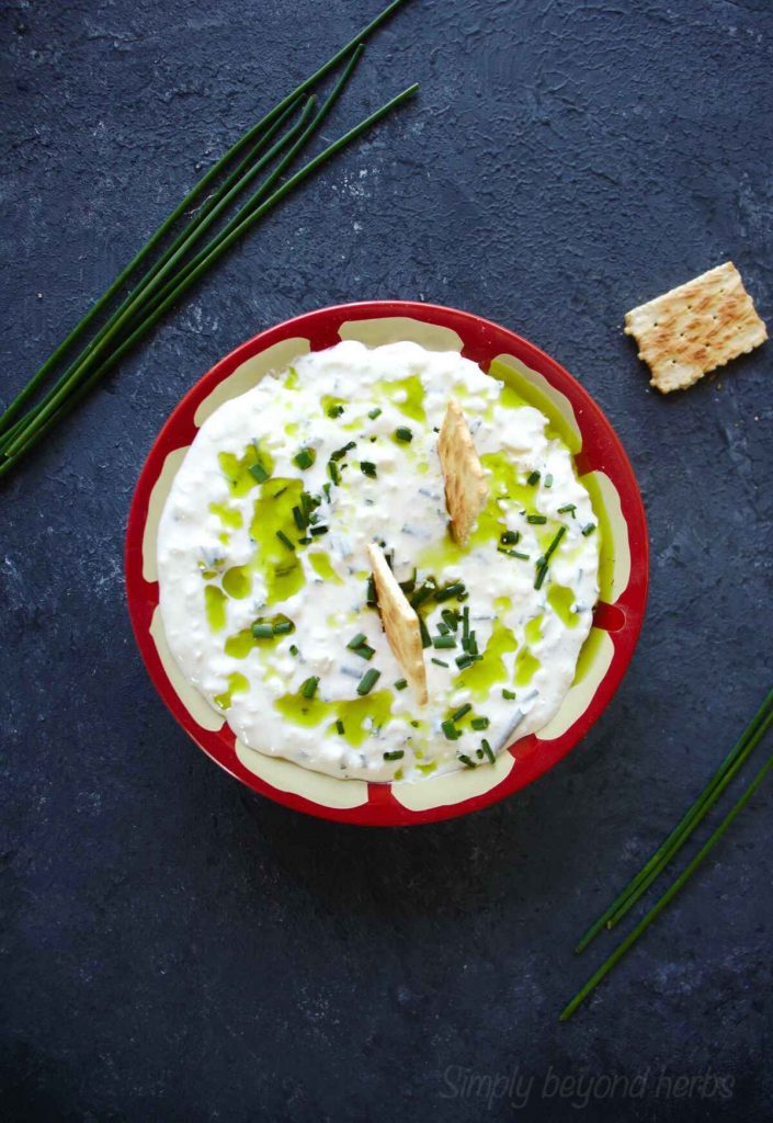 5 ingredients Sour Cream and Chive Dip Recipe - SimplyBeyondHerbs