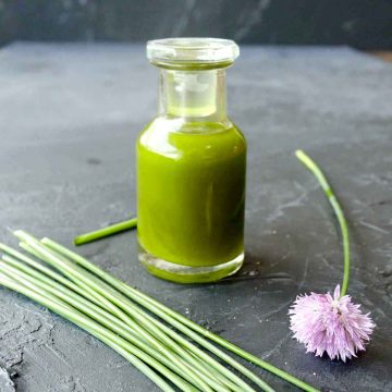 Green Chive Oil Recipe - SimplyBeyondHerbs