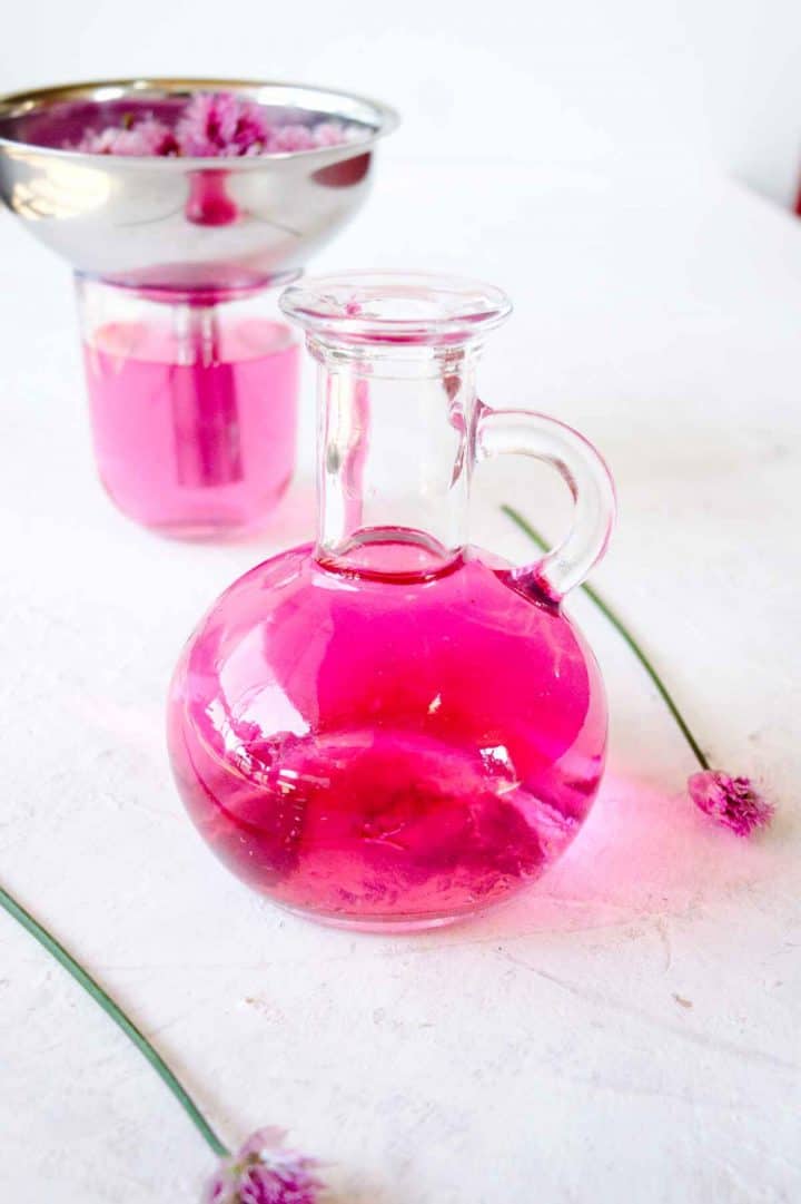 Make Chive Blossom Vinegar infusion. - SimplyBeyondHerbs