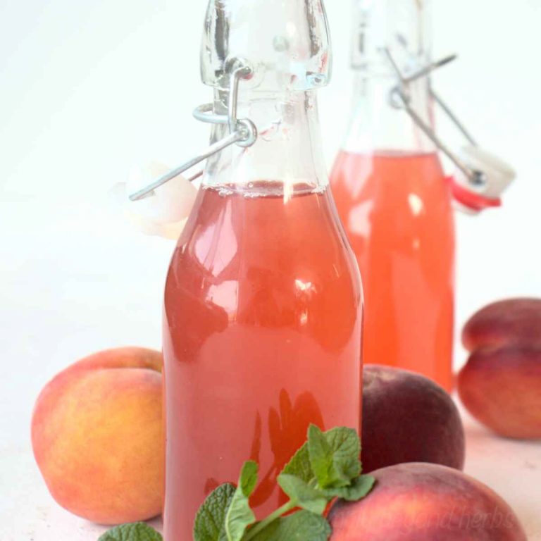 Easy Peach Syrup Recipe: Peach simple syrup - SimplyBeyondHerbs