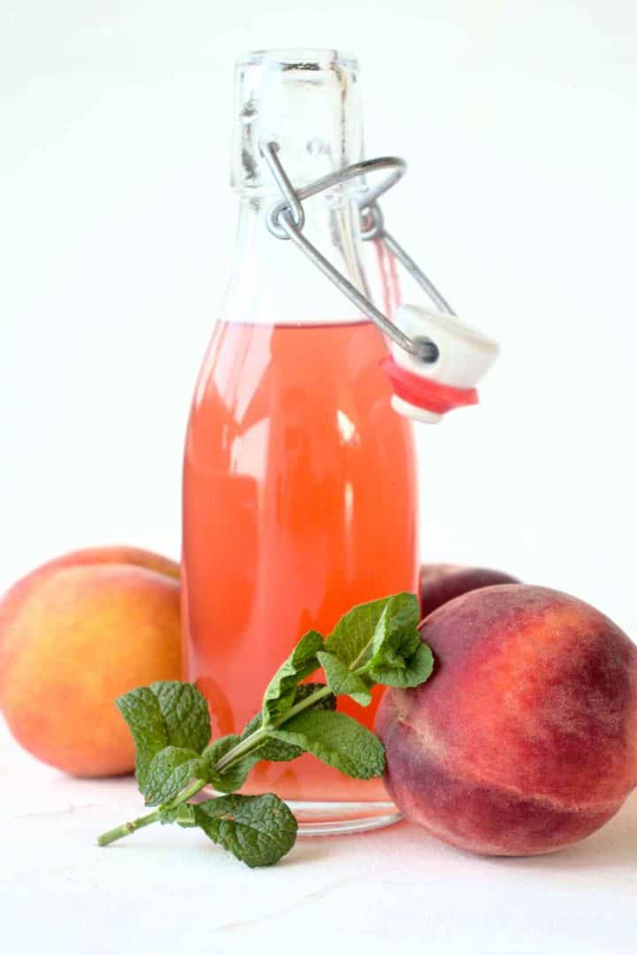 Easy Peach Syrup Recipe: Peach simple syrup - SimplyBeyondHerbs
