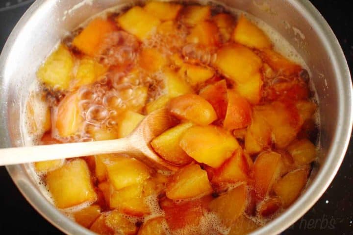 Easy Peach Syrup Recipe: Peach simple syrup - SimplyBeyondHerbs
