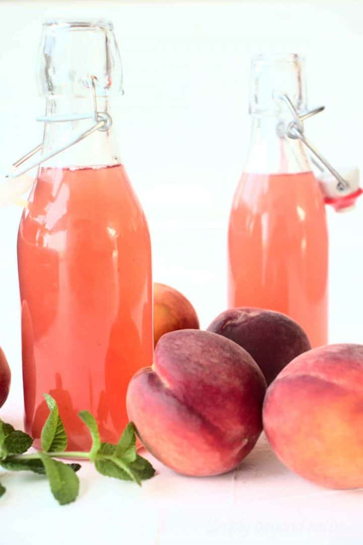 Easy Peach Syrup Recipe: Peach simple syrup - SimplyBeyondHerbs