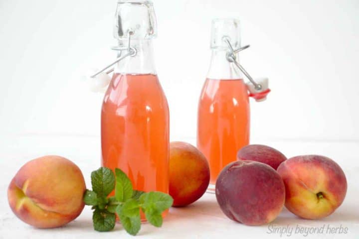 Easy Peach Syrup Recipe: Peach simple syrup - SimplyBeyondHerbs