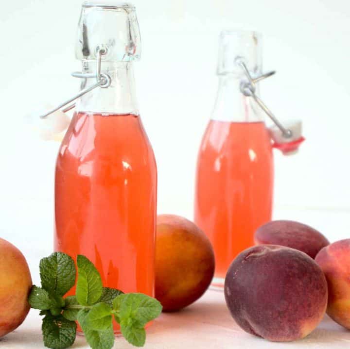 Easy Peach Syrup Recipe: Peach simple syrup - SimplyBeyondHerbs