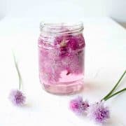Make Chive Blossom Vinegar infusion. - SimplyBeyondHerbs