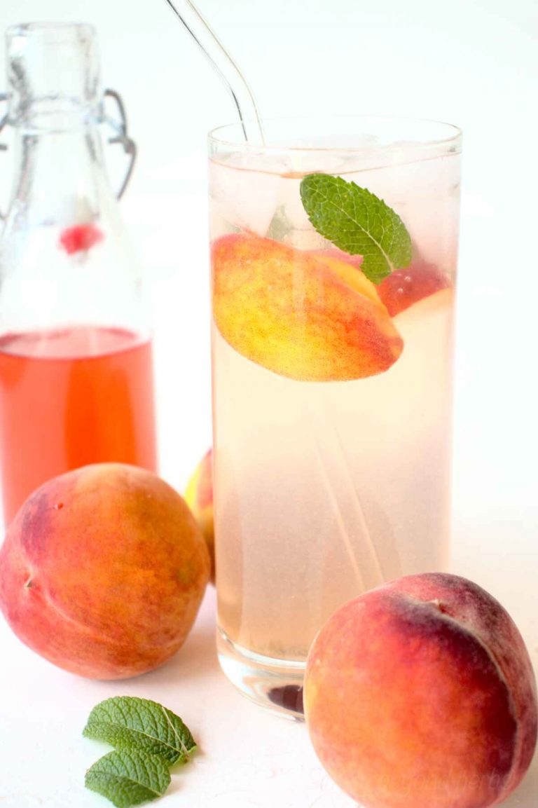 Refreshing Peach Water Recipe - SimplyBeyondHerbs
