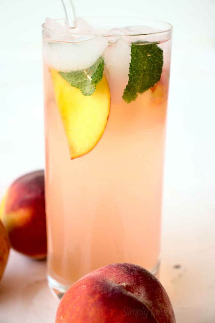Refreshing Peach Water Recipe - SimplyBeyondHerbs