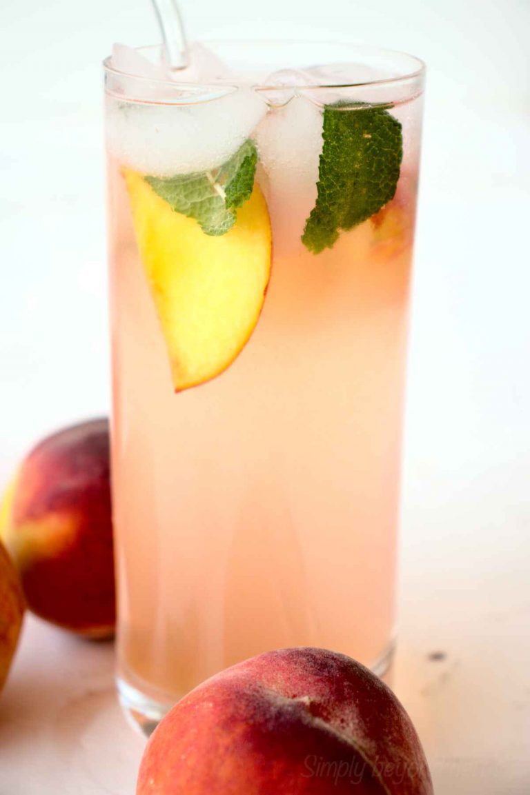 Refreshing Peach Water Recipe - SimplyBeyondHerbs