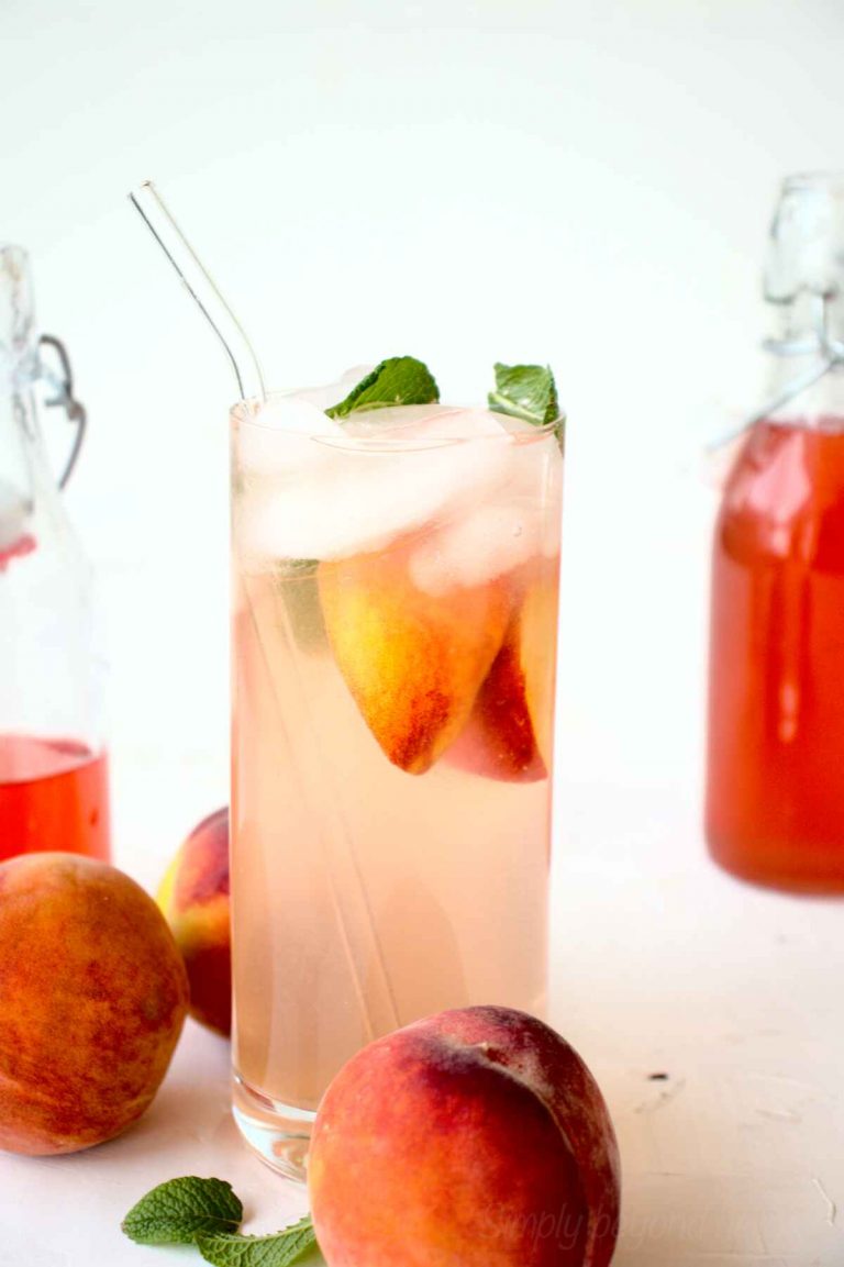 Refreshing Peach Water Recipe - SimplyBeyondHerbs