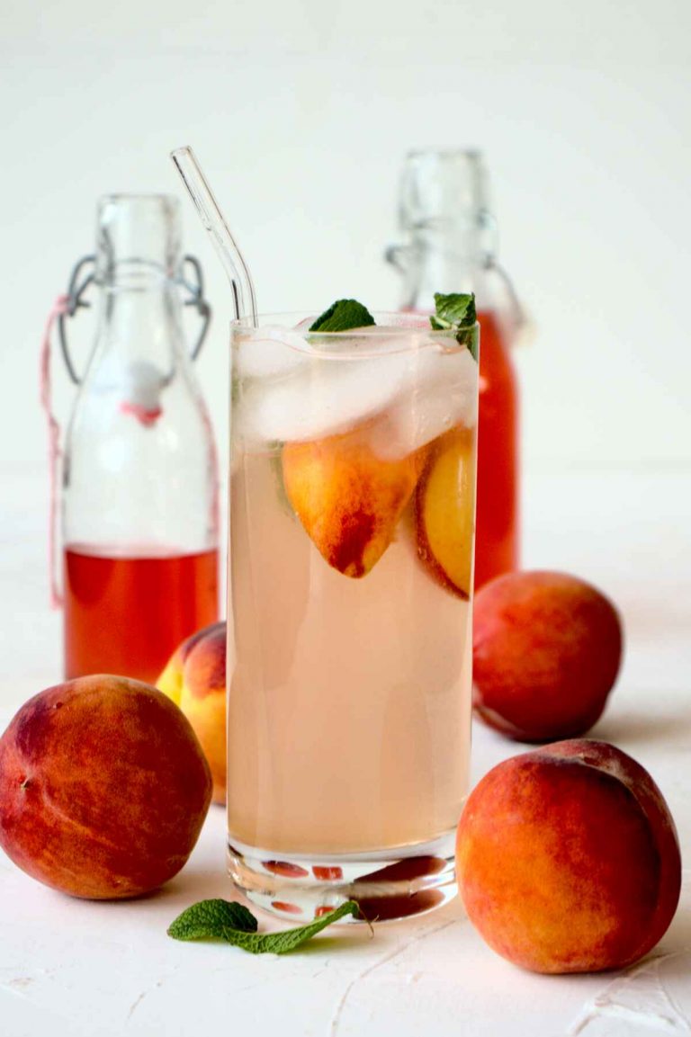 Refreshing Peach Water Recipe - SimplyBeyondHerbs