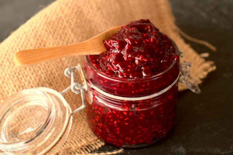 Rich Red Raspberry preserves without pectin. - SimplyBeyondHerbs