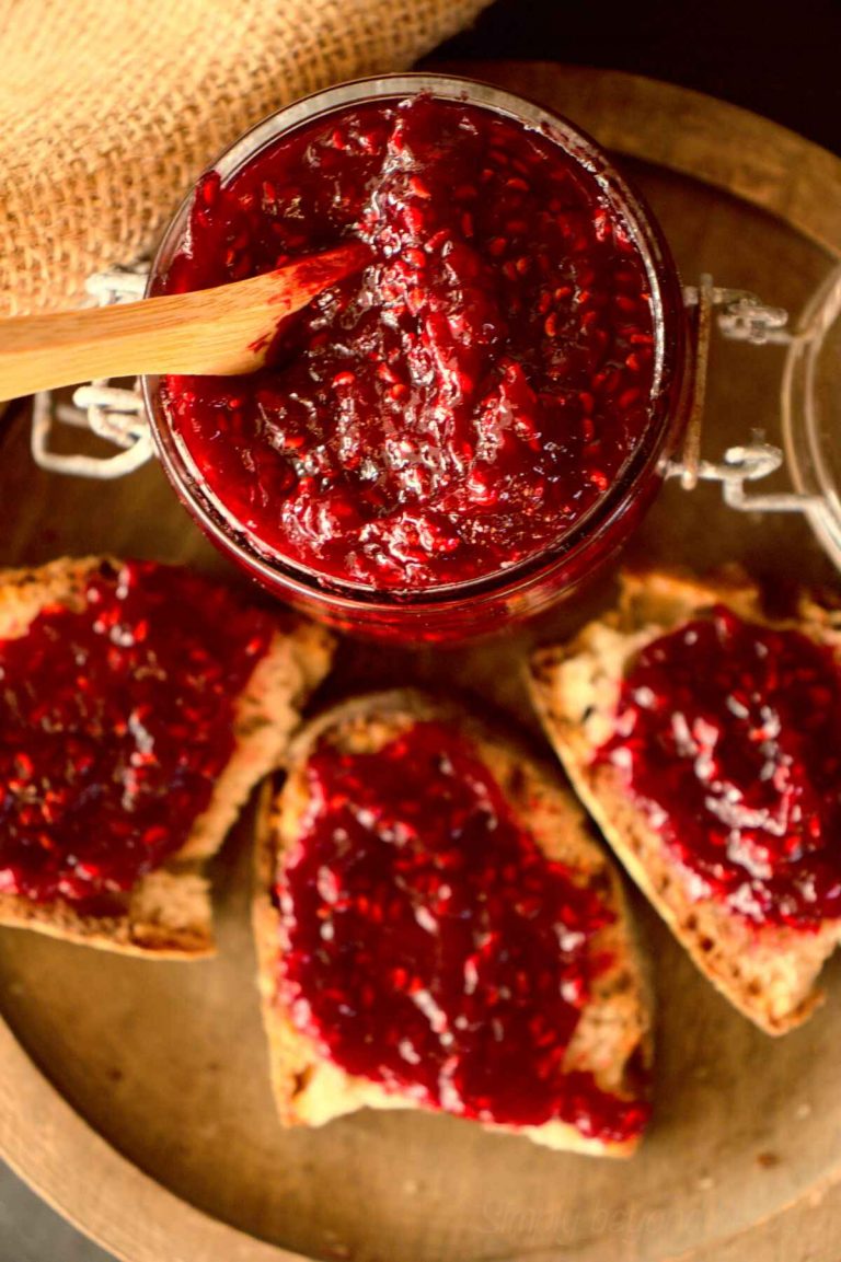 Rich Red Raspberry preserves without pectin. - SimplyBeyondHerbs