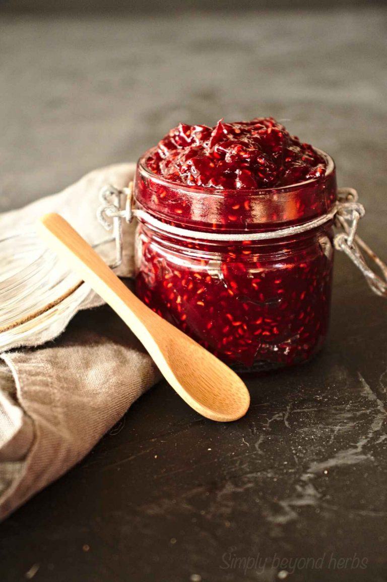 Rich Red Raspberry preserves without pectin. - SimplyBeyondHerbs