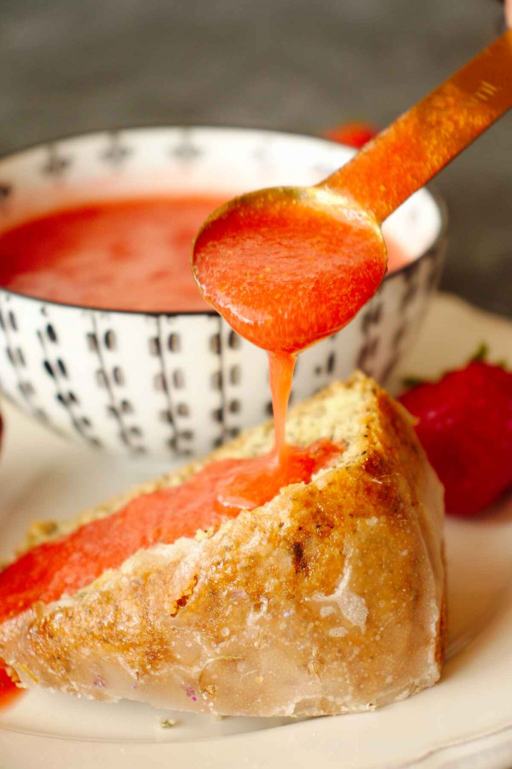 Quick and Easy Strawberry Coulis recipe - SimplyBeyondHerbs
