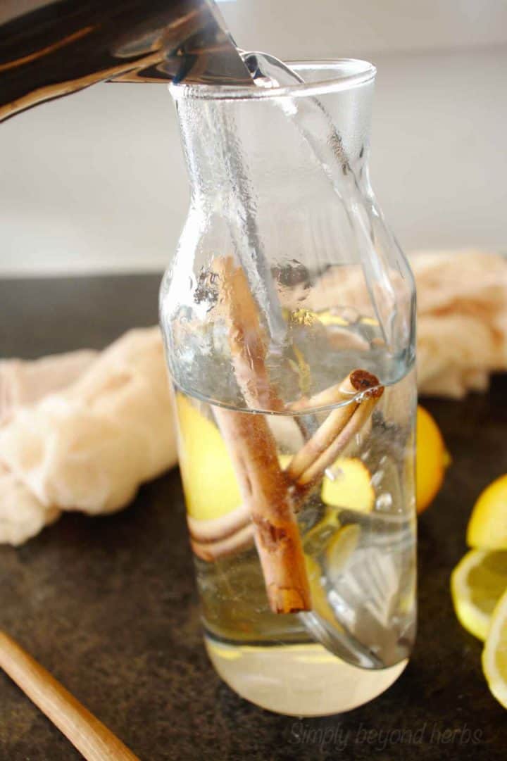 Refreshing Lemon Cinnamon Water Recipe - SimplyBeyondHerbs
