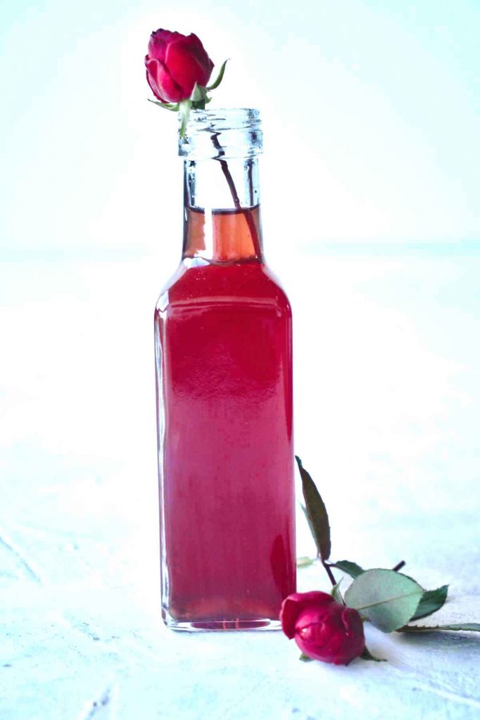 Rose Milk with Homemade Rose Syrup - SimplyBeyondHerbs