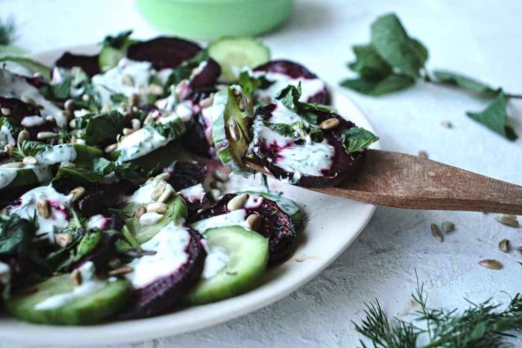 Crunchy Beet and Cucumber Salad - SimplyBeyondHerbs