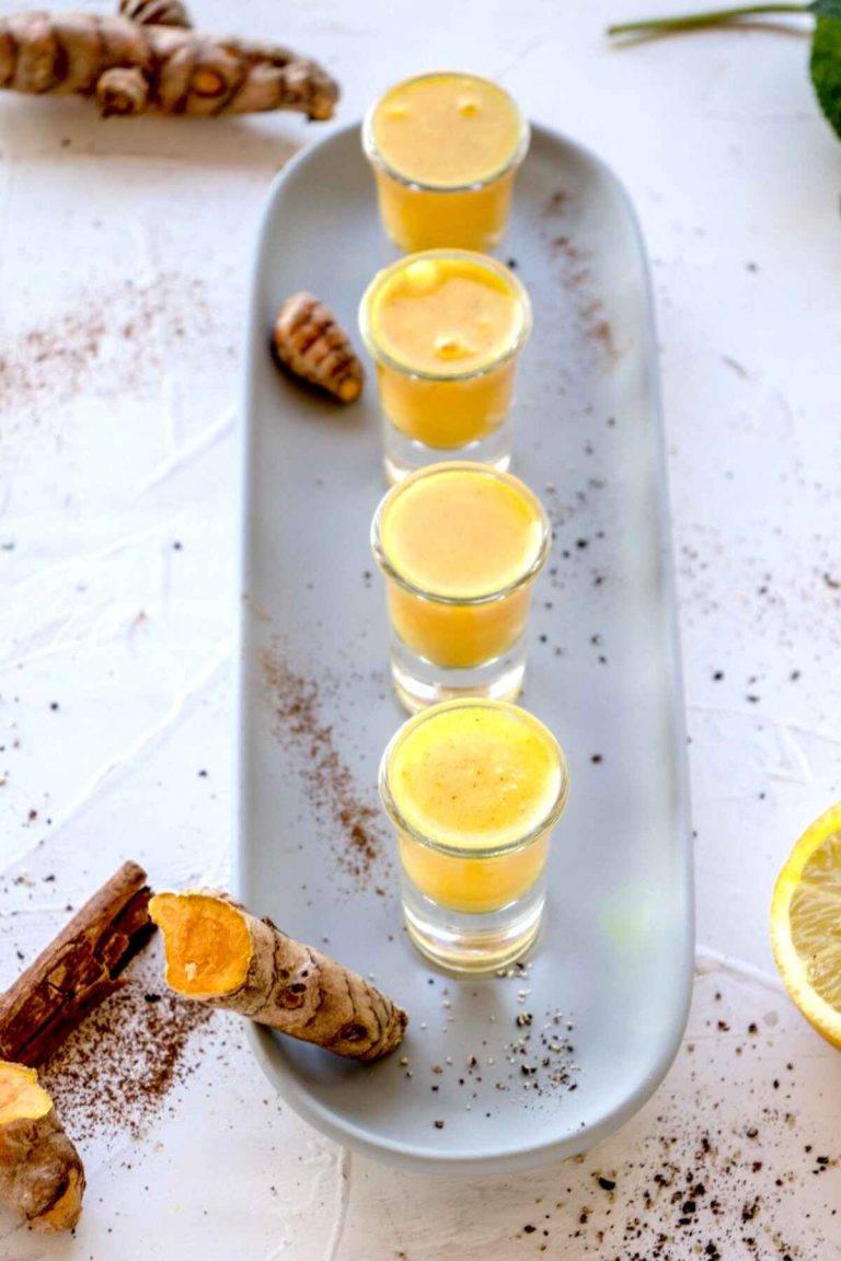 Turmeric shot recipe using fresh or powdered turmeric - SimplyBeyondHerbs