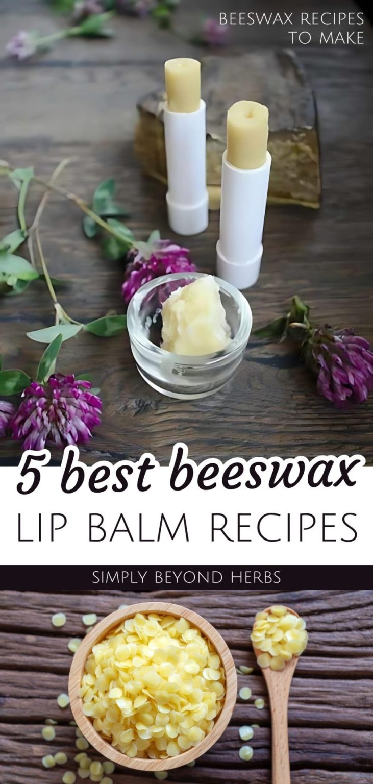 5 Homemade Beeswax Lip Balm Recipes - SimplyBeyondHerbs