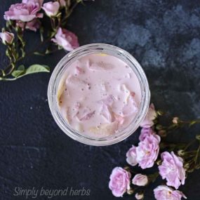Rose Ice Cream recipe with rose petals - SimplyBeyondHerbs
