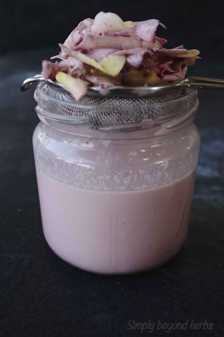 Rose Ice Cream recipe with rose petals - SimplyBeyondHerbs