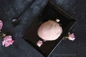 Rose Ice Cream recipe with rose petals - SimplyBeyondHerbs