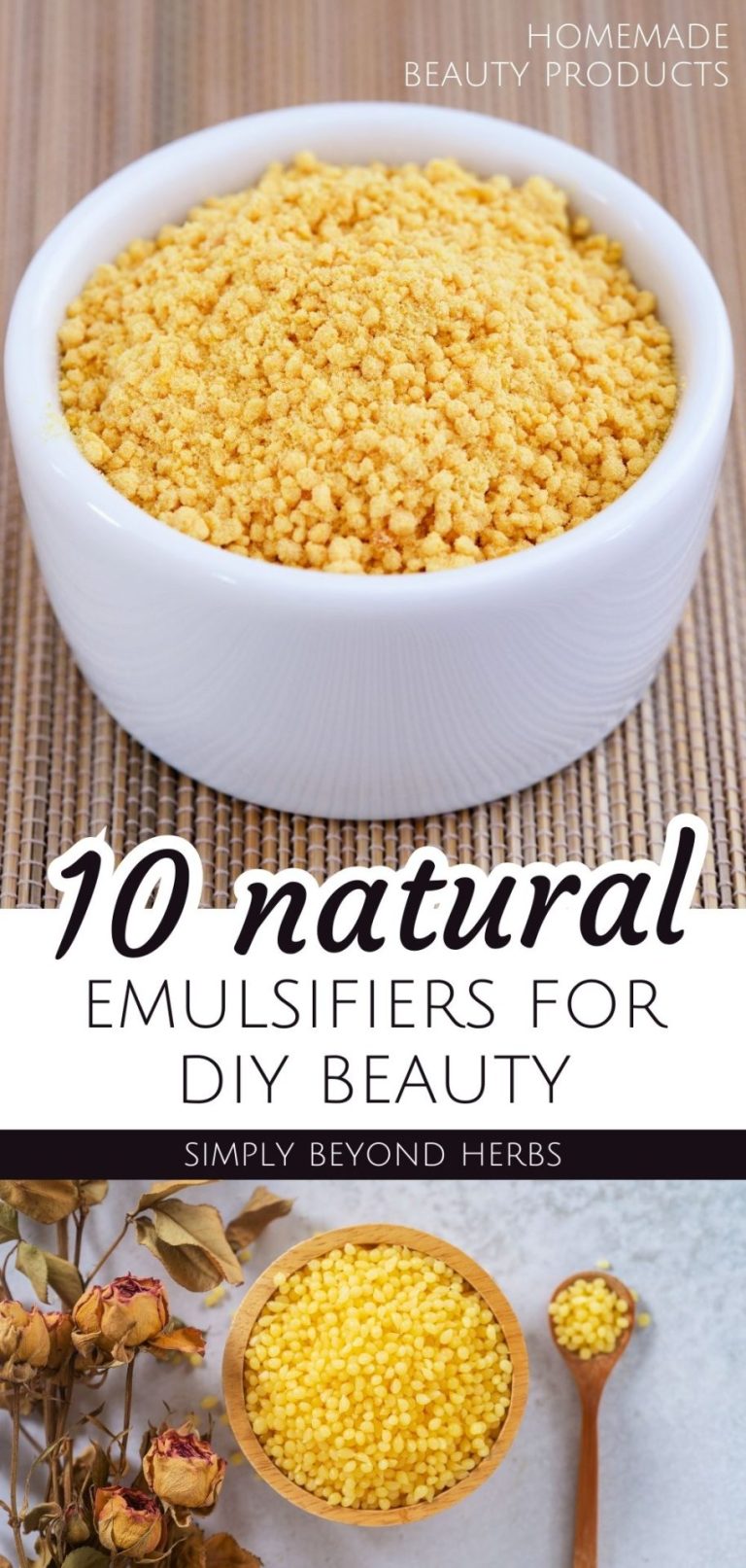 Top 10 best natural emulsifiers in homemade cosmetics - SimplyBeyondHerbs